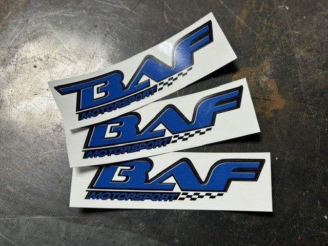 BLUE BAF MOTORSPORT STICKER — BAF Motorsport