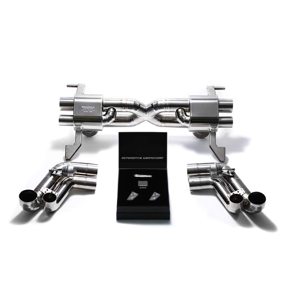 Armytrix Titanium X-pipe Mufflers + Valvetronic tail Pipe section + Wi ...